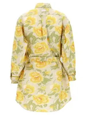 Kenzo Peonies Kimono Sleeve Dress