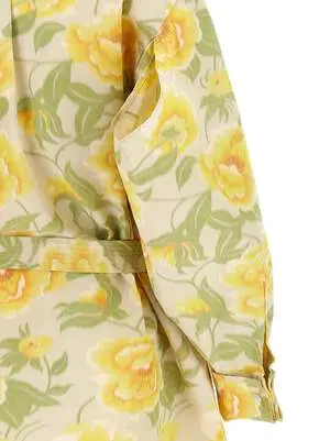 Kenzo Peonies Kimono Sleeve Dress