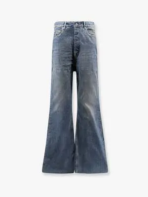 Rick Owens Medium Wash Bottoms For Men