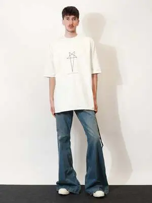 Rick Owens Wide Leg Faded Effect Denim Jeans - Multicolor