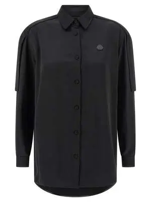 Moncler X Edward Enninful Fluid Satin Shirt - Black