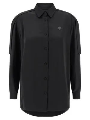 Moncler X Edward Enninful Fluid Satin Shirt - Black
