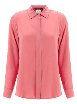 Max Mara Xero Silk Satin Shirt - Pink