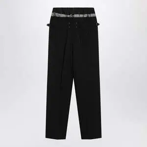MAISON MARGIELA Wool Trousers With Visible Lining Detail