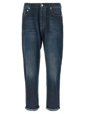 Brunello Cucinelli Straight Leg Denim Jeans - Blue