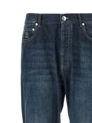 Brunello Cucinelli Straight Leg Denim Jeans - Blue
