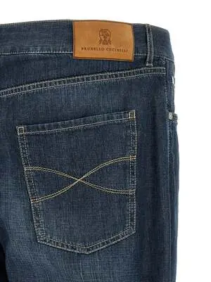 Brunello Cucinelli Straight Leg Denim Jeans - Blue