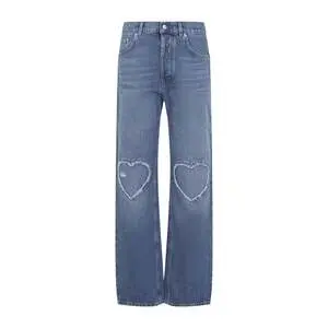 Moschino Straight Leg Cotton Jeans - Blue