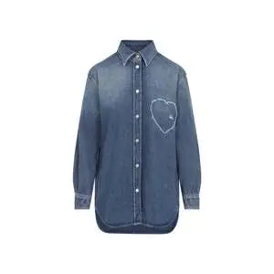 Moschino Heart Detail Denim Shirt