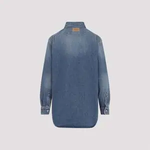 Moschino Heart Detail Denim Shirt