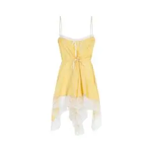 Saint Laurent Lace-detail Strapless Mini Dress - Multicolor