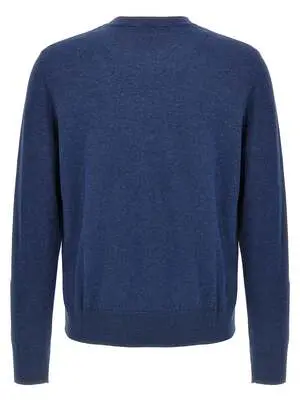 Dsquared2 Melange Cotton Crewneck Sweater With Logo Patch