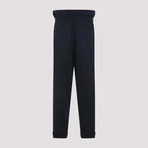 Saint Laurent Wool Belted Paperbag Waist Pants