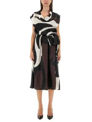 Kiton KITON Printed Silk Dress Brown