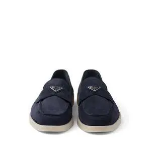 Prada Calf Suede Loafers - Blue
