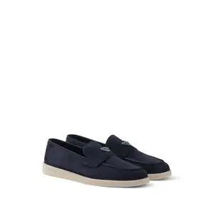 Prada Calf Suede Loafers - Blue
