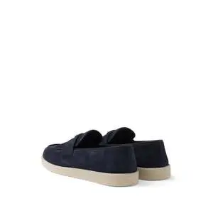 Prada Calf Suede Loafers - Blue