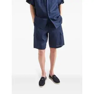 Prada Calf Suede Loafers - Blue