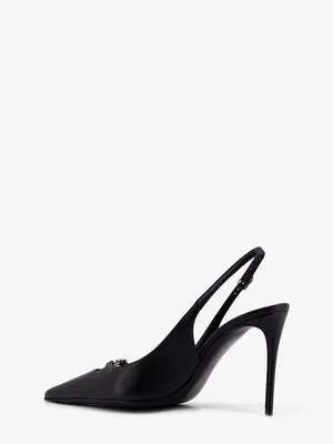 Dolce & Gabbana Leather Pump With Metal Dg Logo - Multicolor