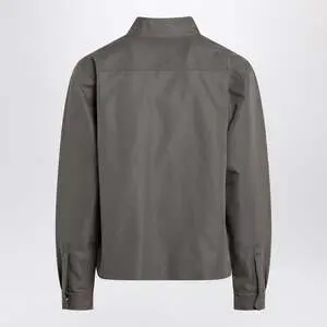 Rick Owens Dust-colored Asymmetrical Cotton-blend Shirt