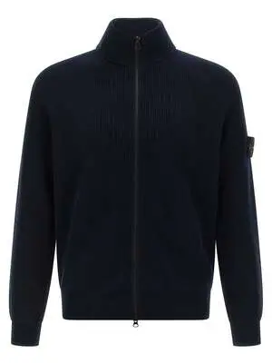 Stone Island 5100126 Ribbed High Neck Zip-up Sweater