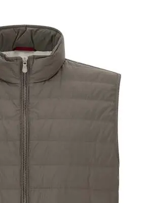 Brunello Cucinelli Quilted Puffer Vest - Green