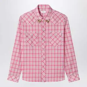 Versace Slim-fit Cotton Poplin Check Shirt