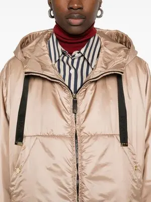 Max Mara Short Down Jacket With Drawstring Hood - Multicolor