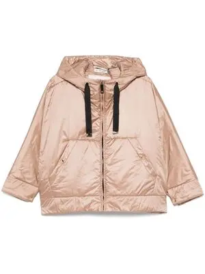 Max Mara Short Down Jacket With Drawstring Hood - Multicolor