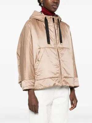 Max Mara Short Down Jacket With Drawstring Hood