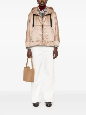 Max Mara Short Down Jacket With Drawstring Hood