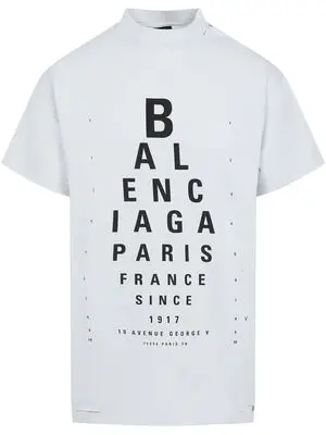 Balenciaga Optical Cotton T-shirt - Multicolor