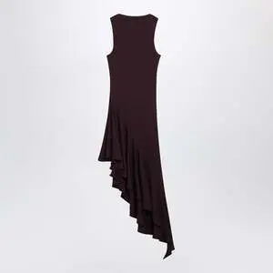Alaïa Asymmetrical Fluid Jersey Dress - Red