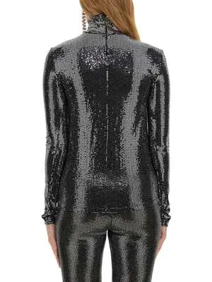 Isabel Marant Étoile Joyela Embellished Turtleneck Top - Black