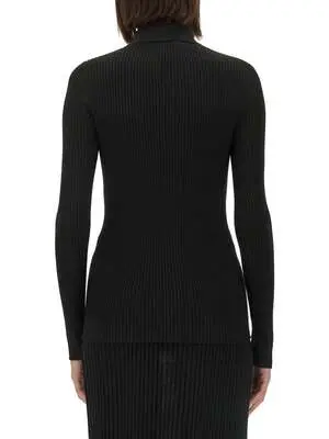 Kiton Ribbed Knit Button-up Polo Sweater