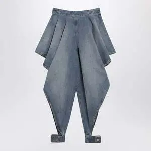Alaïa De Lave Panel Jeans In Raw Denim