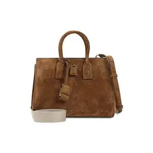 Saint Laurent Sac De Jour Suede Top Handle Bag - Brown
