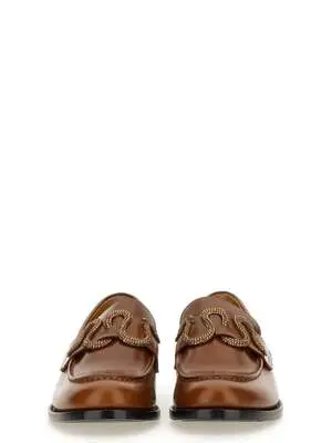 Rene Caovilla Embellished Leather Loafers - Multicolor