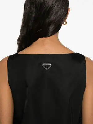 Prada Re-nylon Short Dress With Drawstring Hem