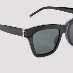 Saint Laurent Acetate Square Frame Sunglasses - Black