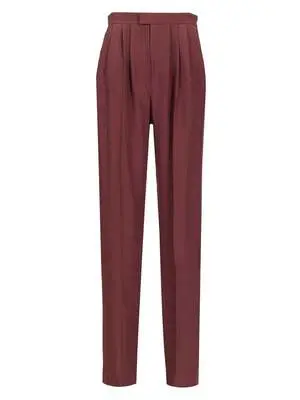 Saint Laurent Habutai Silk Tailored Trousers - Multicolor