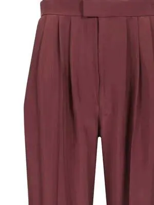 Saint Laurent Habutai Silk Tailored Trousers - Multicolor