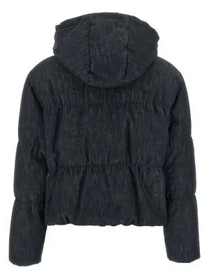 Brunello Cucinelli Quilted Down Jacket With Denim Effect