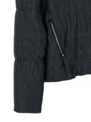 Brunello Cucinelli Quilted Down Jacket With Denim Effect