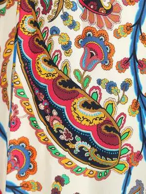 Etro Wide Leg Paisley Print Trousers