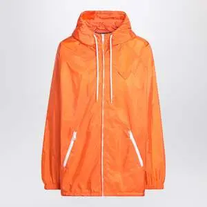 Prada Re-nylon Lightweight Hooded Raincoat - Orange