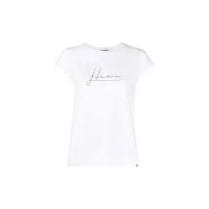 Herno Crystal Embellished Logo T-shirt - White