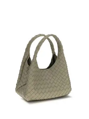 Bottega Veneta Campana Shoulder Bag - Gray