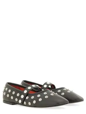 Stella McCartney Studded Mary Jane Flats - Black