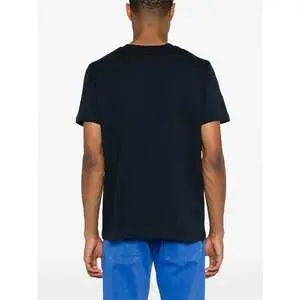 A.p.c. Organic Cotton T-shirt With Flocked Logo - Blue